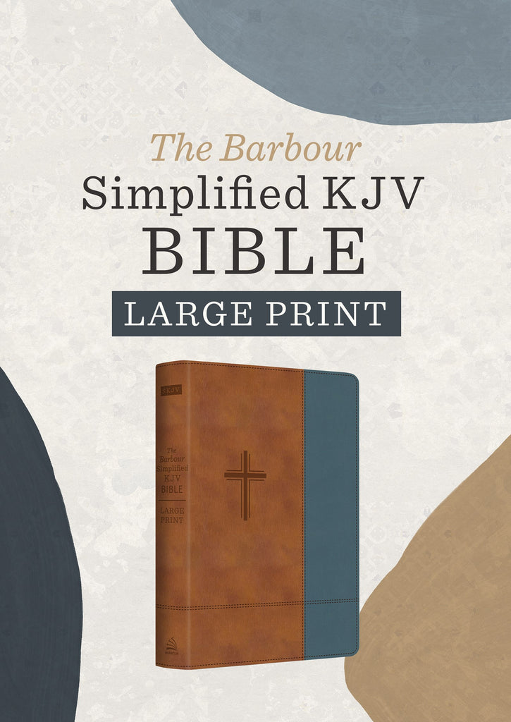 KJV Simplified Bible/Large Print-Rust & Stone Cross DiCarta – God's Outlet