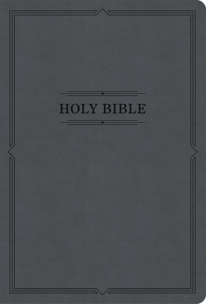 KJV Large Print Thinline Bible (Value Edition)-Charcoal LeatherTouch ...