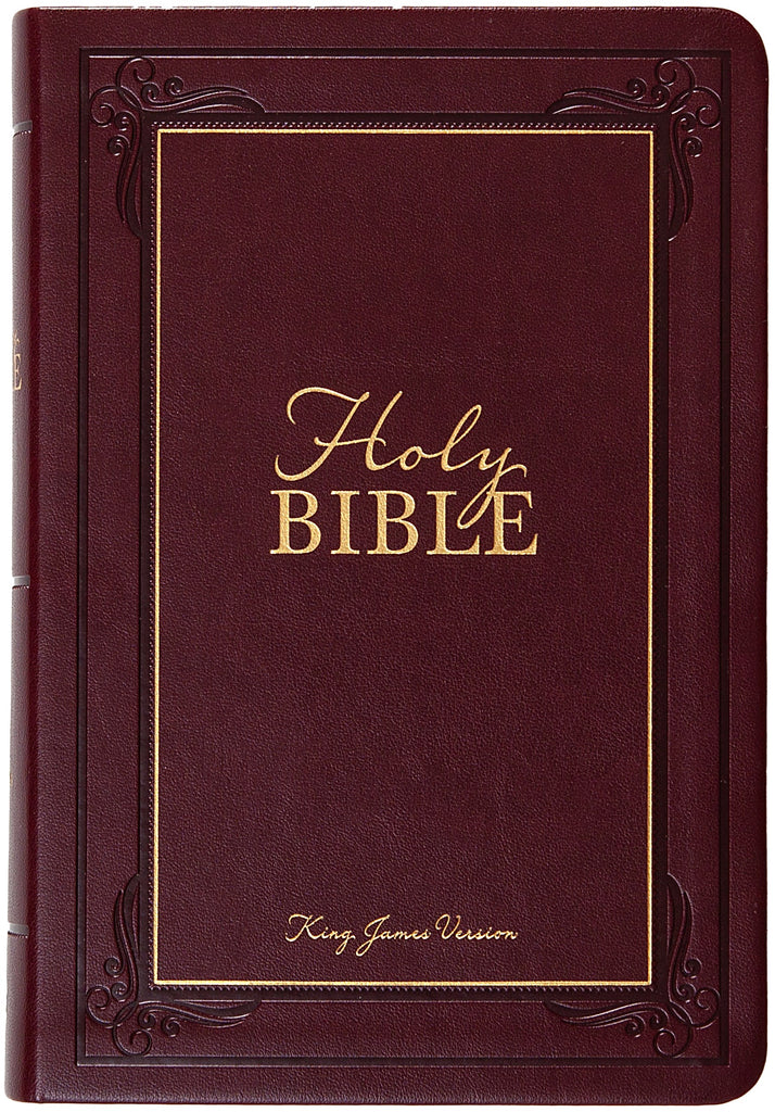 KJV Holy Bible Giant Print/Compact-Garnet Faux Leather – God's Outlet